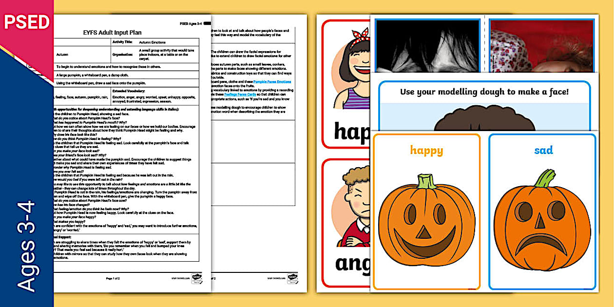 EYFS Autumn Emotions Adult Input Plan and Resource Pack