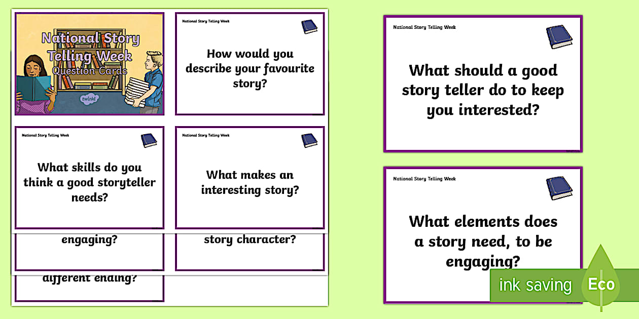National Storytelling Week Question Cards (teacher made)