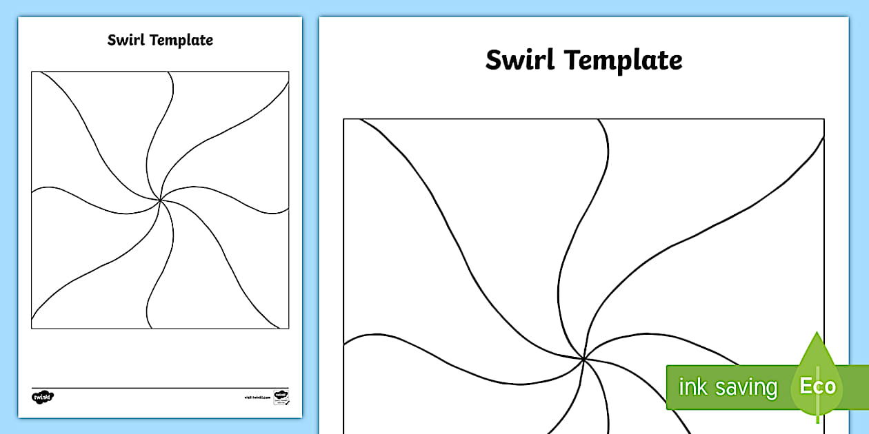 KS1 Swirl Template Worksheet / Worksheet (teacher made)