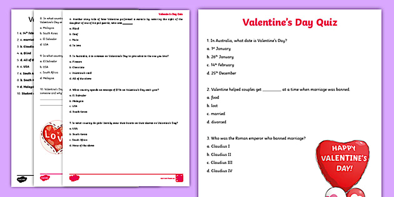 Crash Course Podcast Valentine's Day Quiz - Twinkl