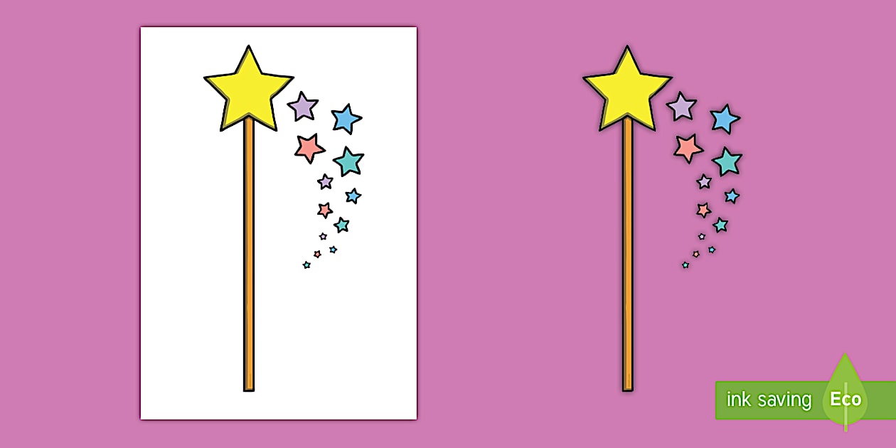 Magic Wand Cut-Out (teacher made) - Twinkl