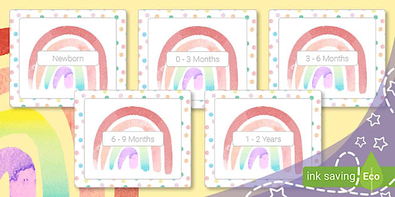 FREE! - Nursery Drawer Organisers - Somewhere Over the Rainbow Theme