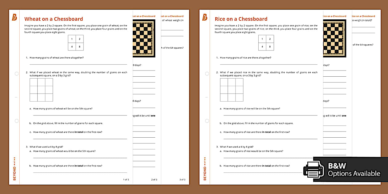👉 Rice on a Chessboard (Teacher-Made) - Twinkl