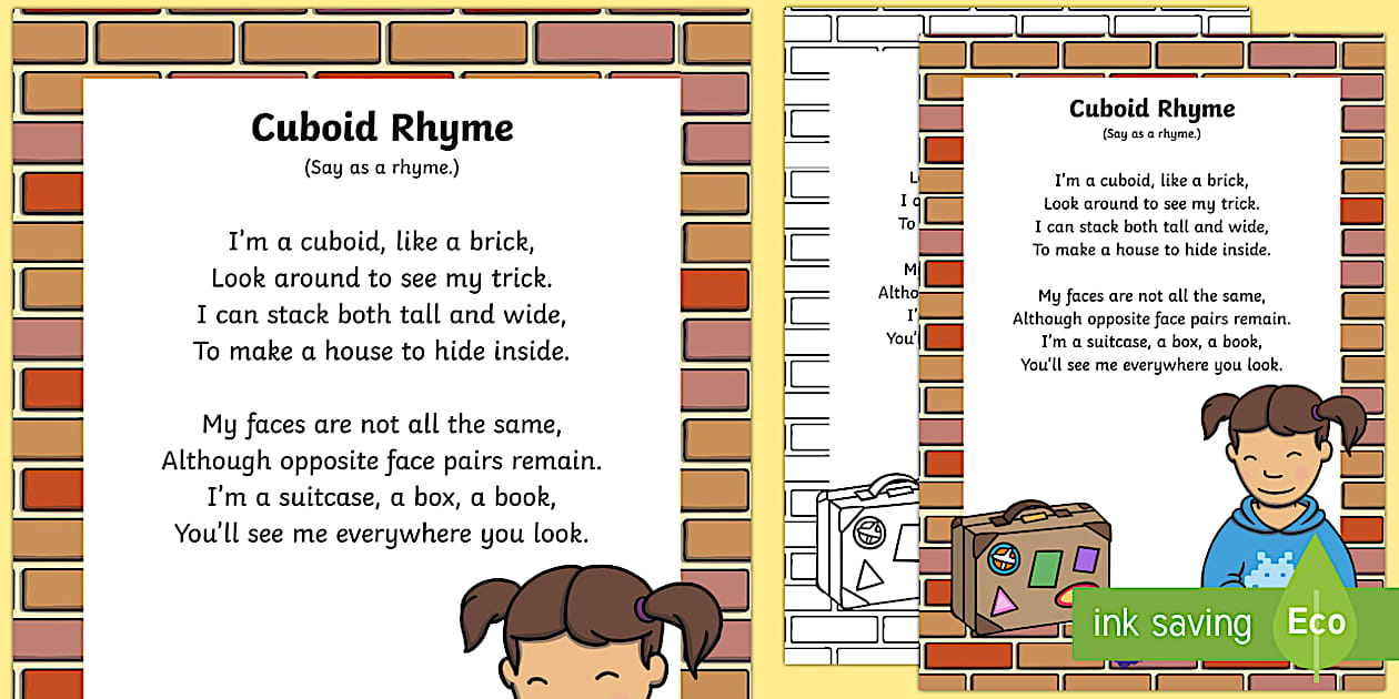 Cuboid Rhyme (teacher made) - Twinkl