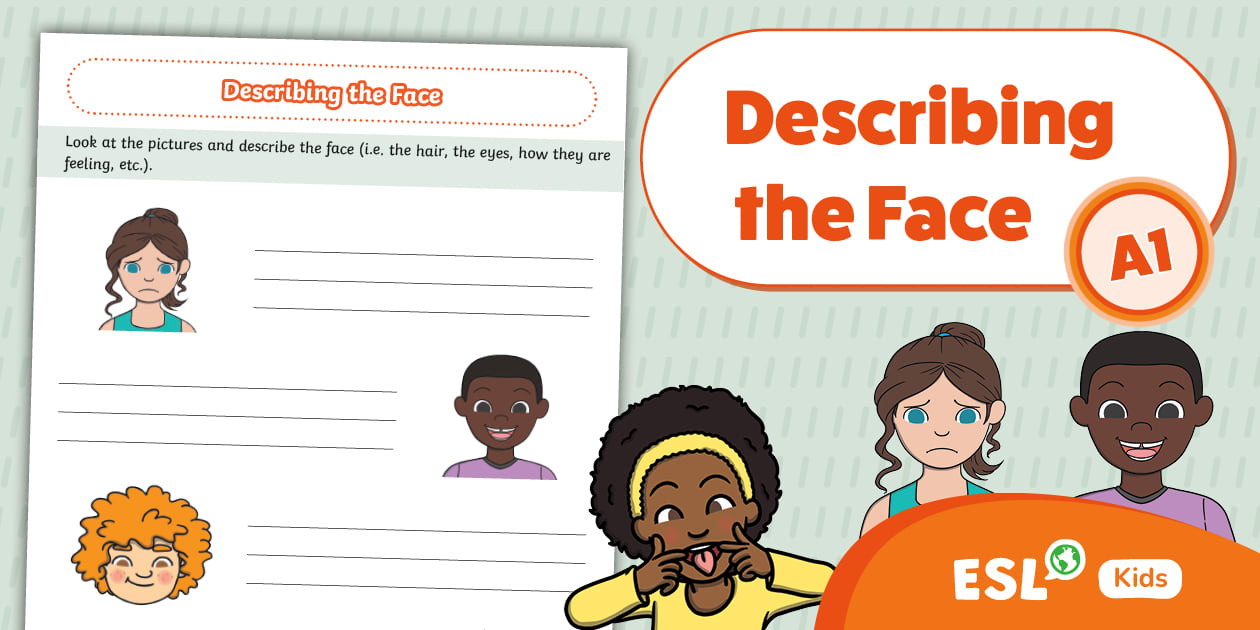 ESL Describing Faces Activity for Kids