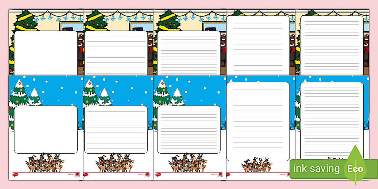 Letter from Santa Writing Templates (teacher made) - Twinkl