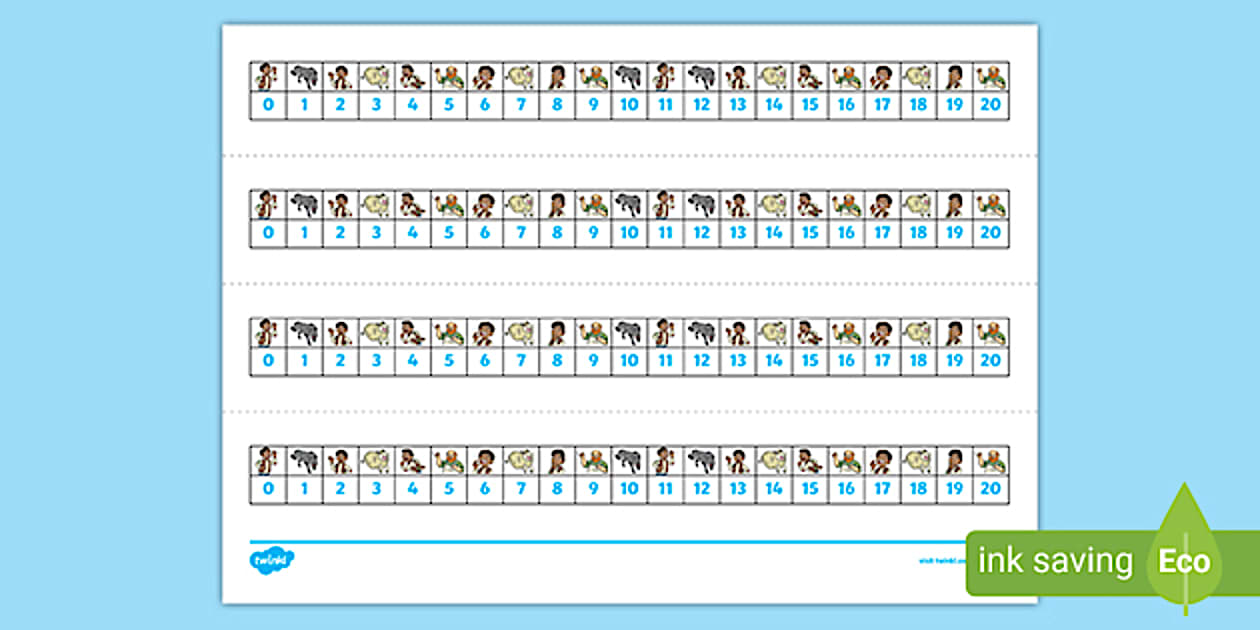 The Boy Who Cried Wolf Number Track 0 20 - Twinkl