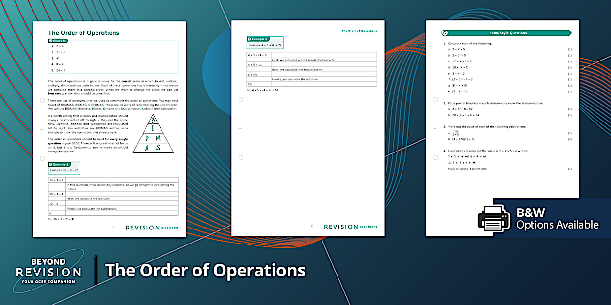 👉 The Order of Operations (BIDMAS) - Twinkl