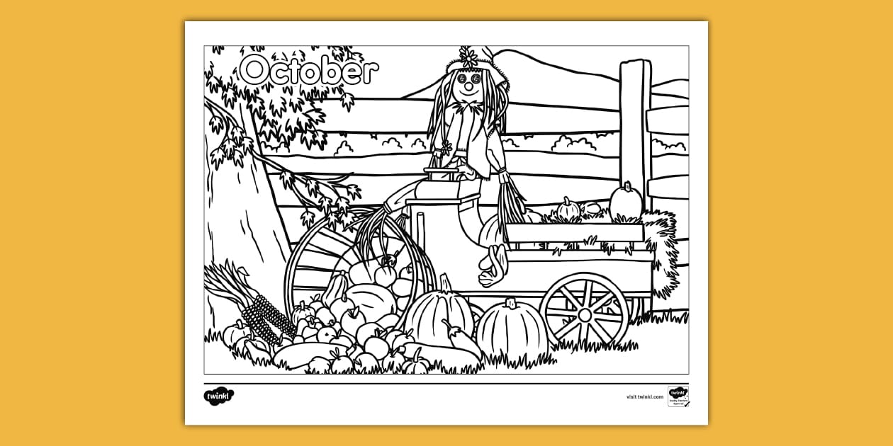 October Coloring Sheet