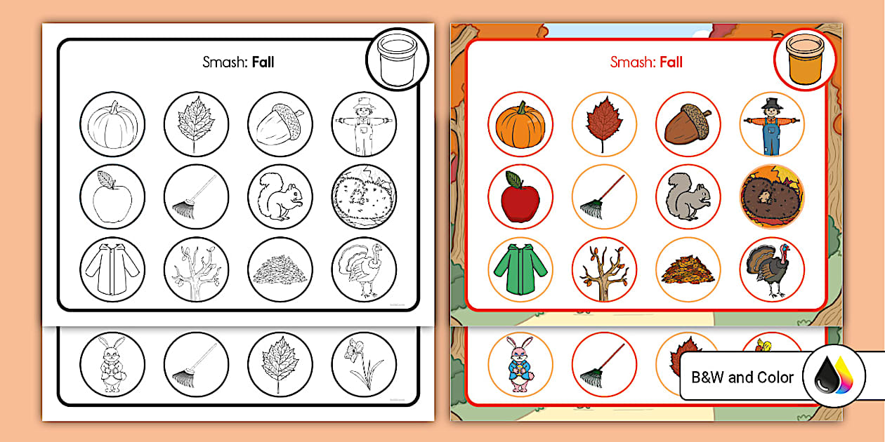 Fall Smash Mats (teacher made) - Twinkl