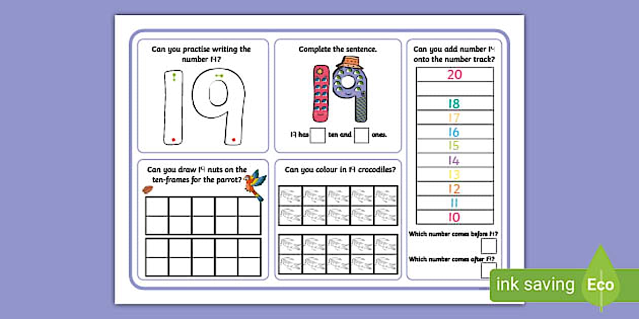 👉 The Adventures of Number 19 Activity Mat (teacher made)
