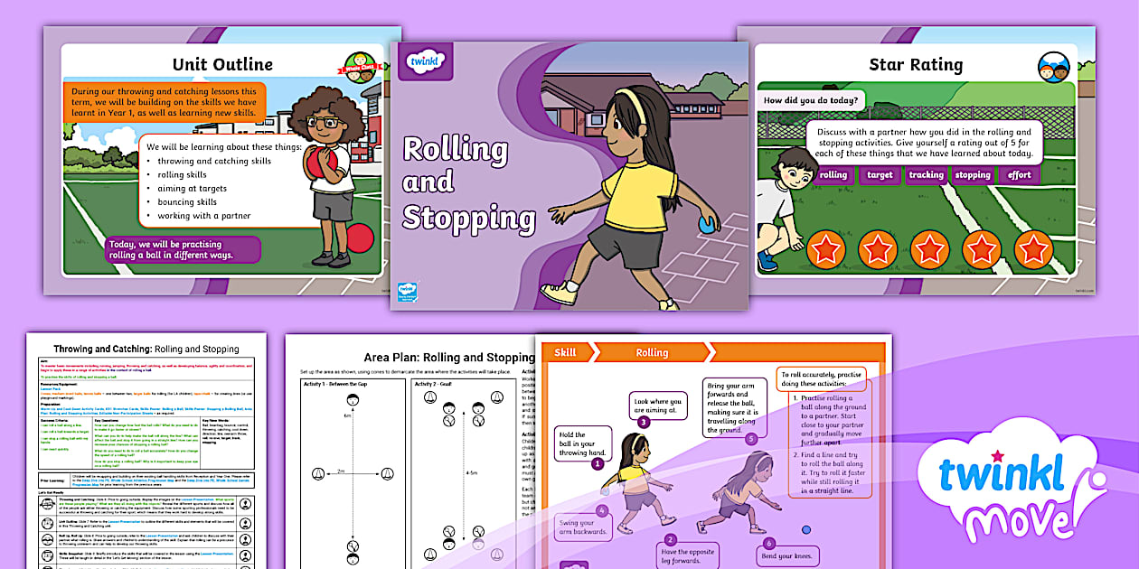 👉 Ball Skills Year 2 | Rolling a Ball | Twinkl PE Planning