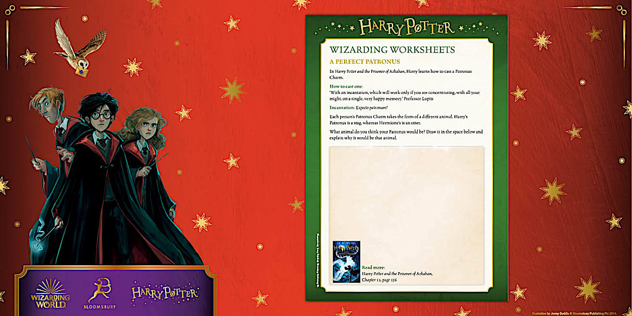 FREE! - Harry Potter: Patronus Worksheet: 7 - 11 - Twinkl
