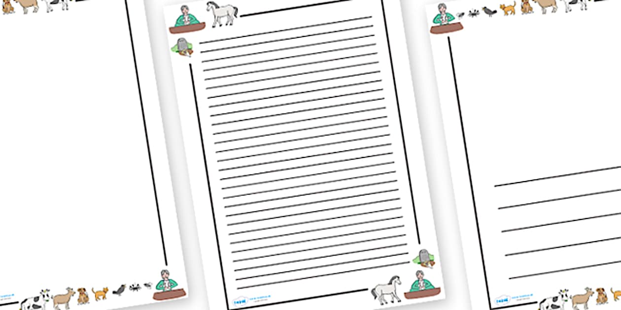 Editable There was an Old Lady Page Borders (Teacher-Made)