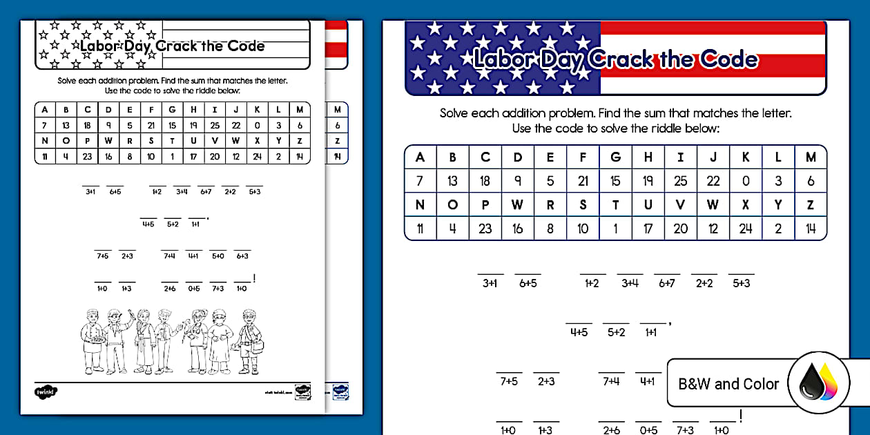 Labor Day Activity Sheet PDF for K-2nd Grade | Twinkl USA