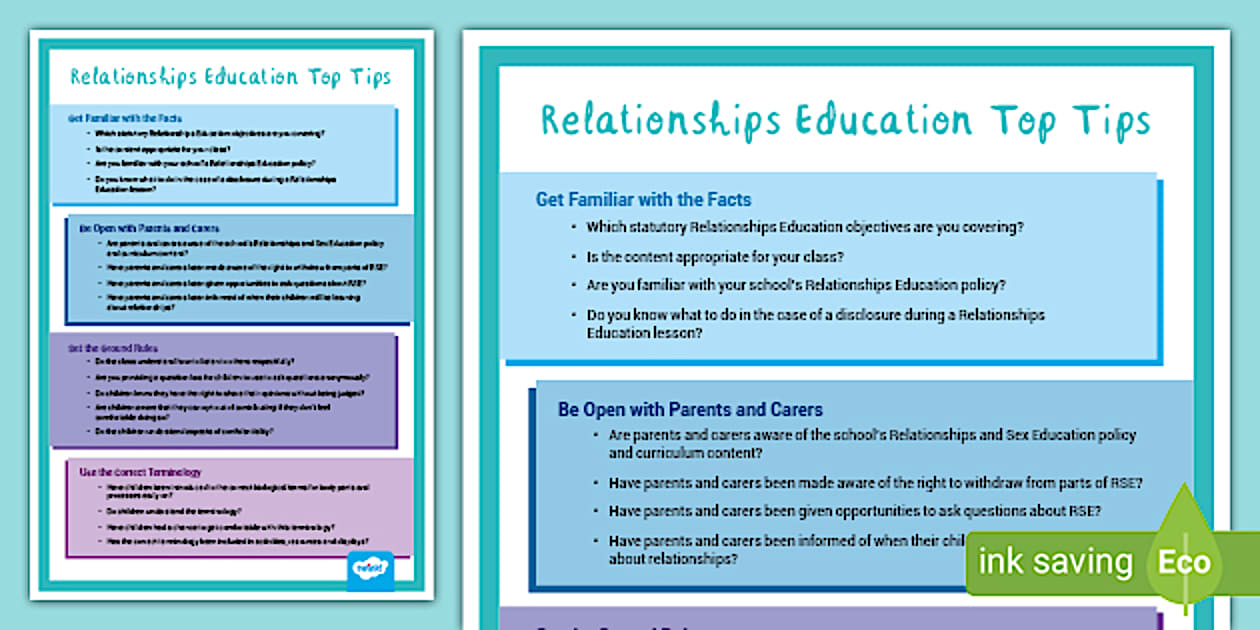 RSE Top Tips Poster