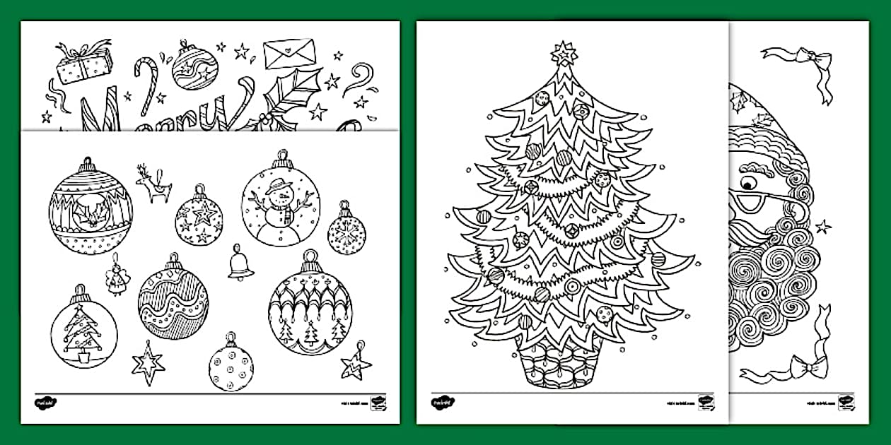 Christmas Coloring Sheets PDF for Kids | Twinkl USA - Twinkl