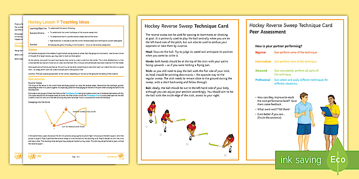 Hockey Lesson 9: Reverse Sweep (teacher made) - Twinkl