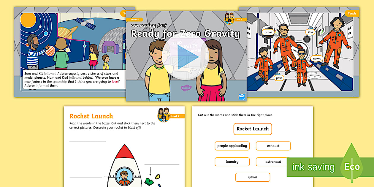 ‘aw’ and ‘au’ saying /or/ Lesson Pack (teacher made)