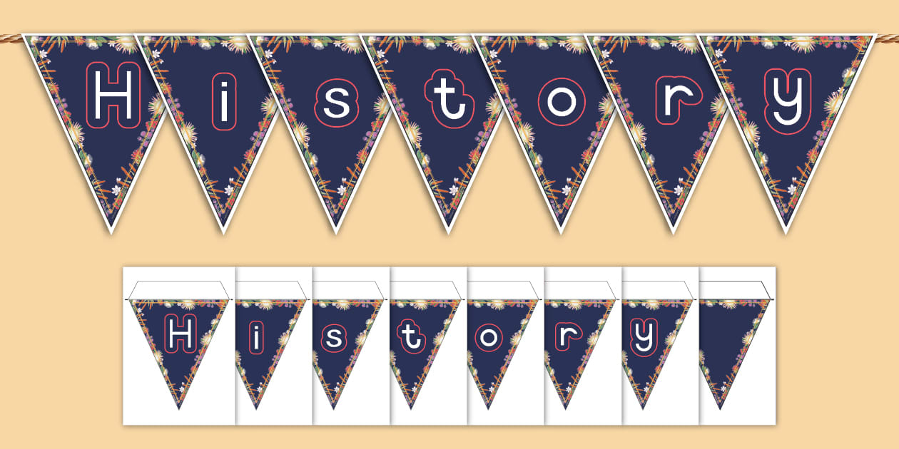 Fynbos-Themed History Display Bunting (teacher made)