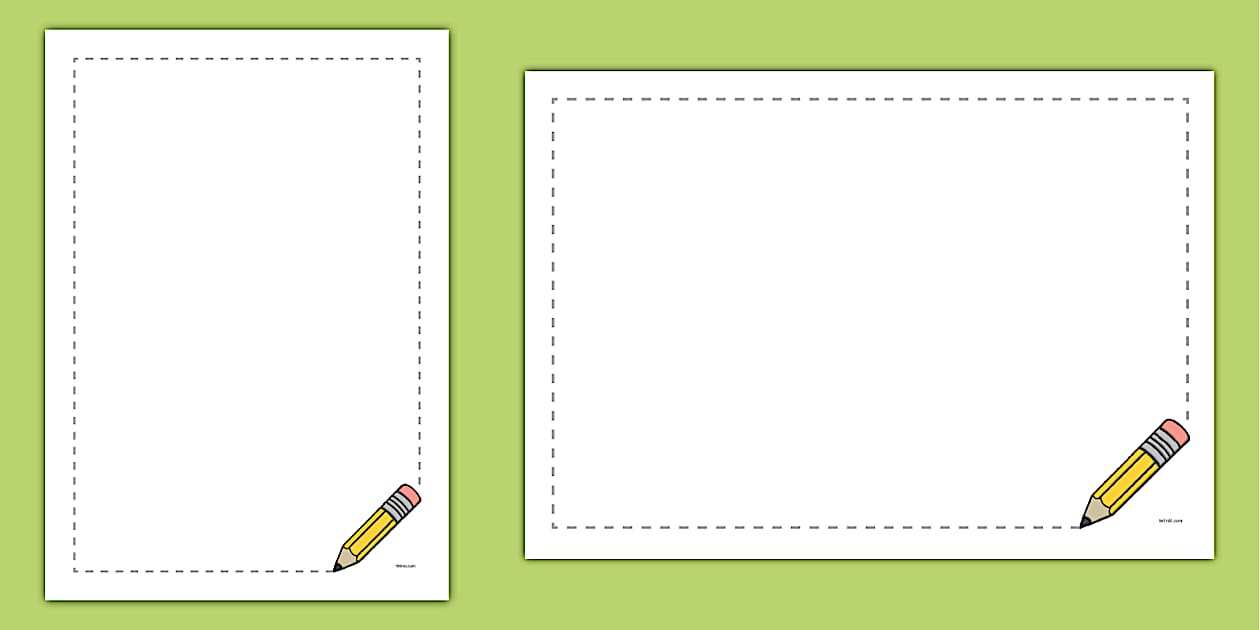 Editable Pencil Page Border (professor feito) - Twinkl
