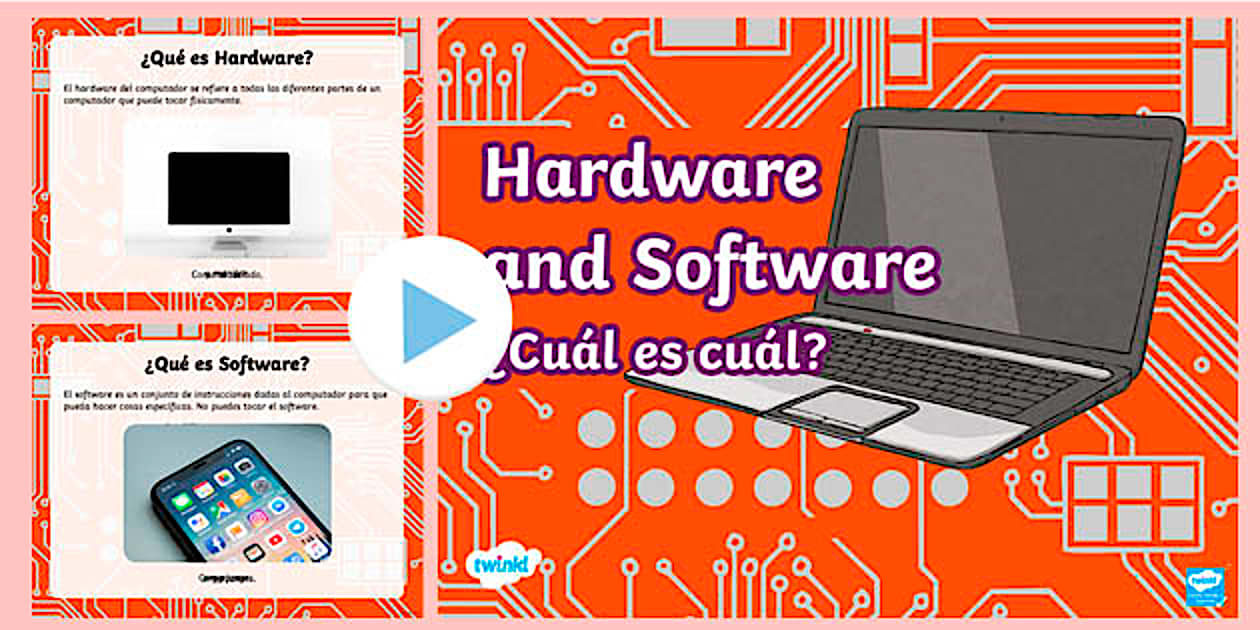 PowerPoint: Hardware y software (teacher made) - Twinkl