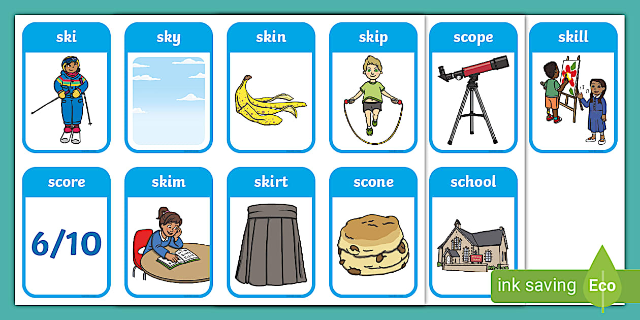 SC, SK Flash Cards (teacher made) - Twinkl