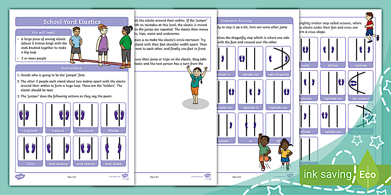 Jumping Elastics Game (l'enseignant a fait) - Twinkl