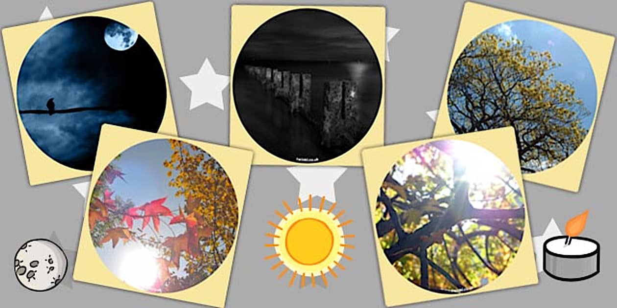 Light and Dark Display Photo Cut Outs (teacher made)