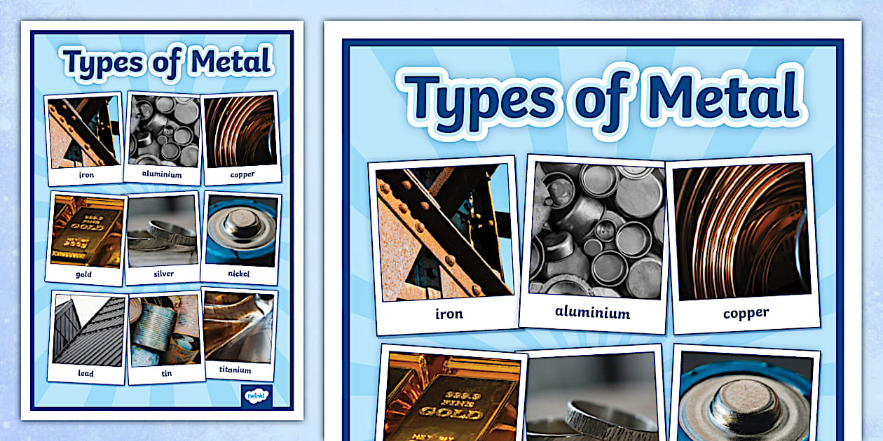 Types of Metal Photo Display Poster (teacher made) - Twinkl