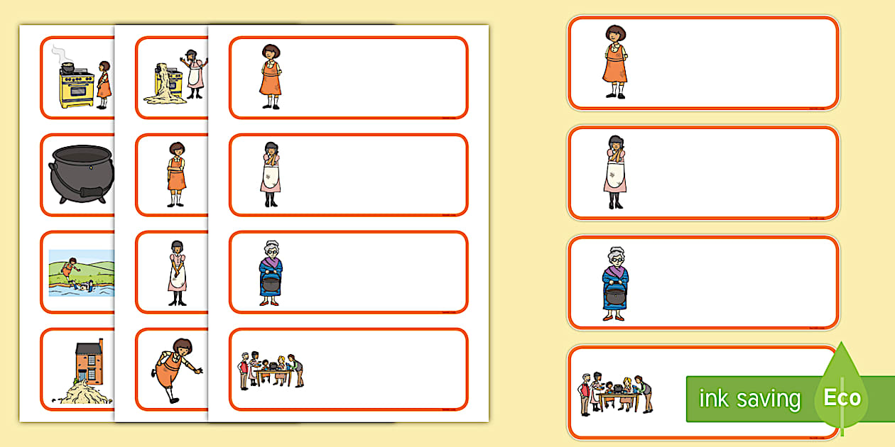 The Magic Porridge Pot Small Editable Drawer Peg Name Labels