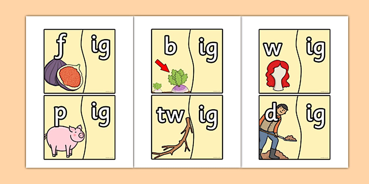 Onset and Rime ig Jigsaw - Twinkl
