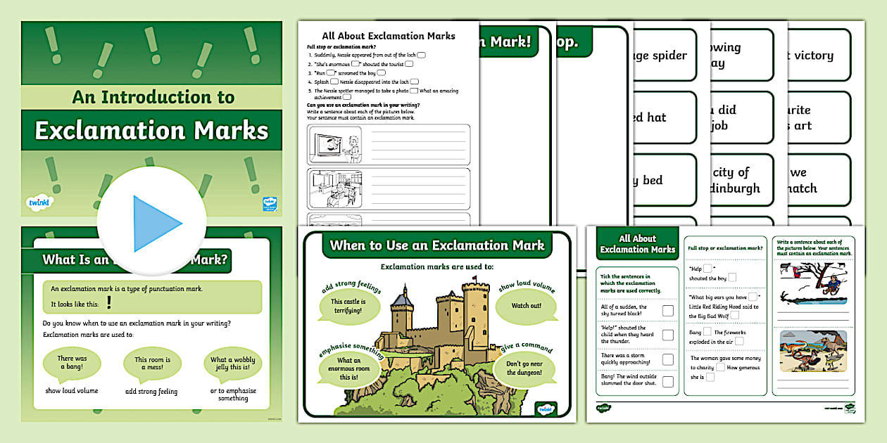 All About Exclamation Marks Resource Pack (Teacher-Made)