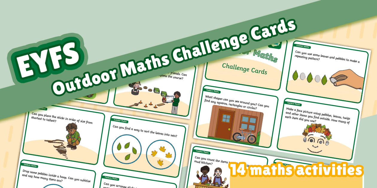 Outdoor Maths Continuous Provision Challenge Cards