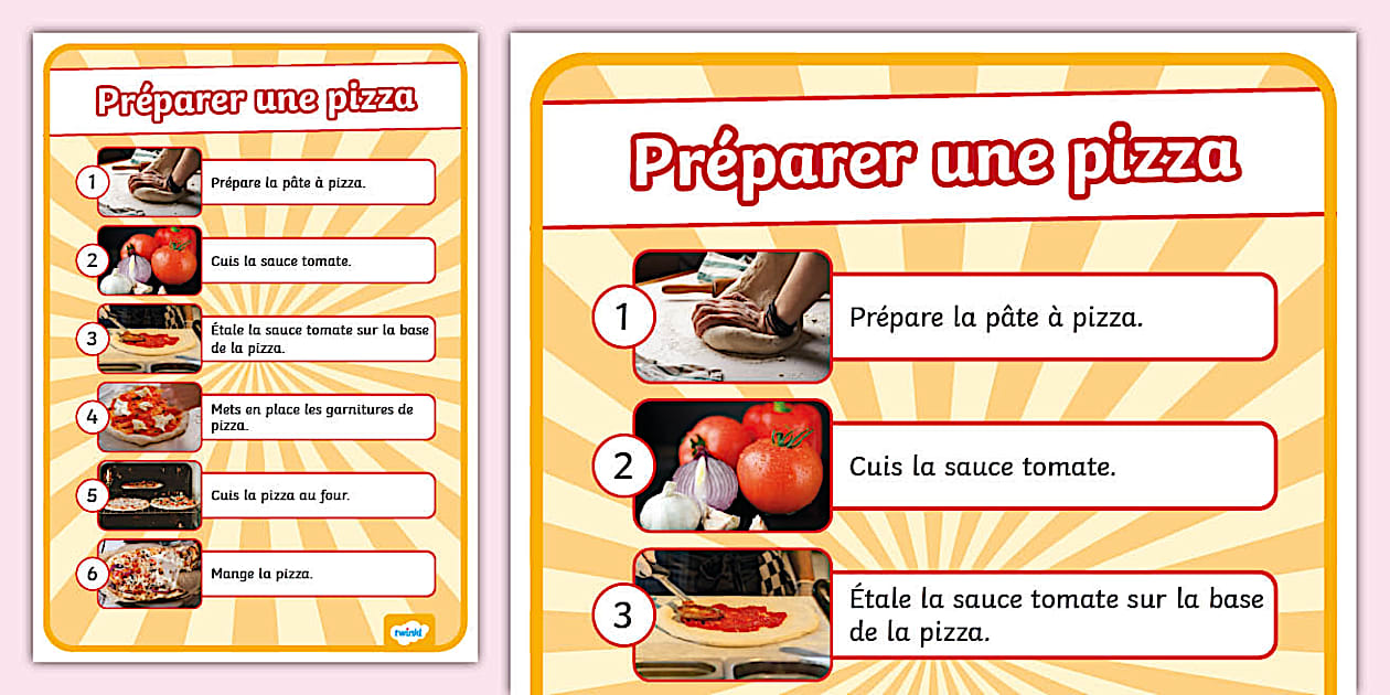 Affiche : Préparer une pizza - Twinkl Affiche - Twinkl