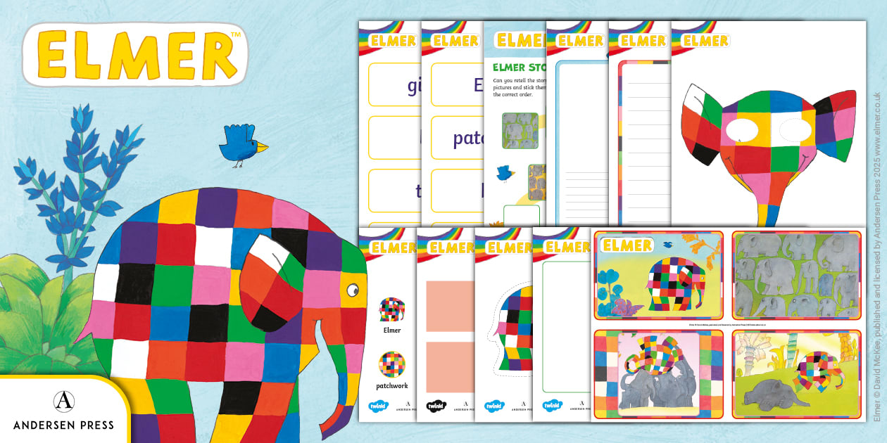 FREE! - Elmer: Story Sack Resource Pack (teacher made)