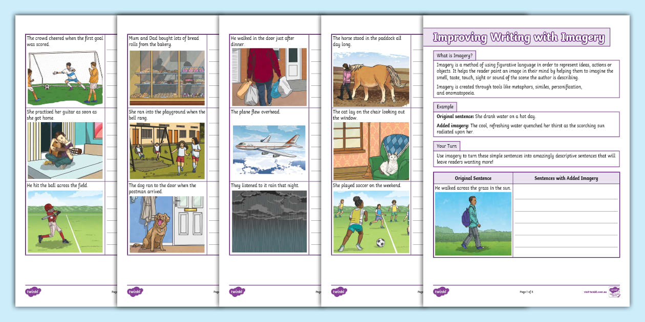 Improving Writing with Imagery Activity Sheets for Years 3-6
