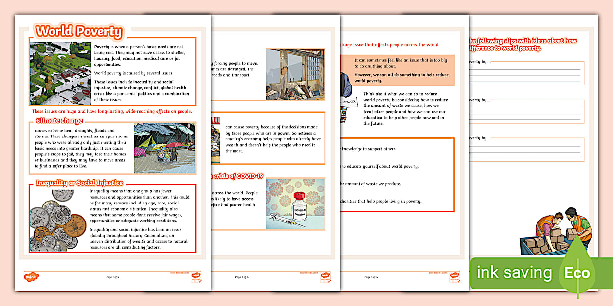 What Can We Do To Help Reduce World Poverty? (teacher made)