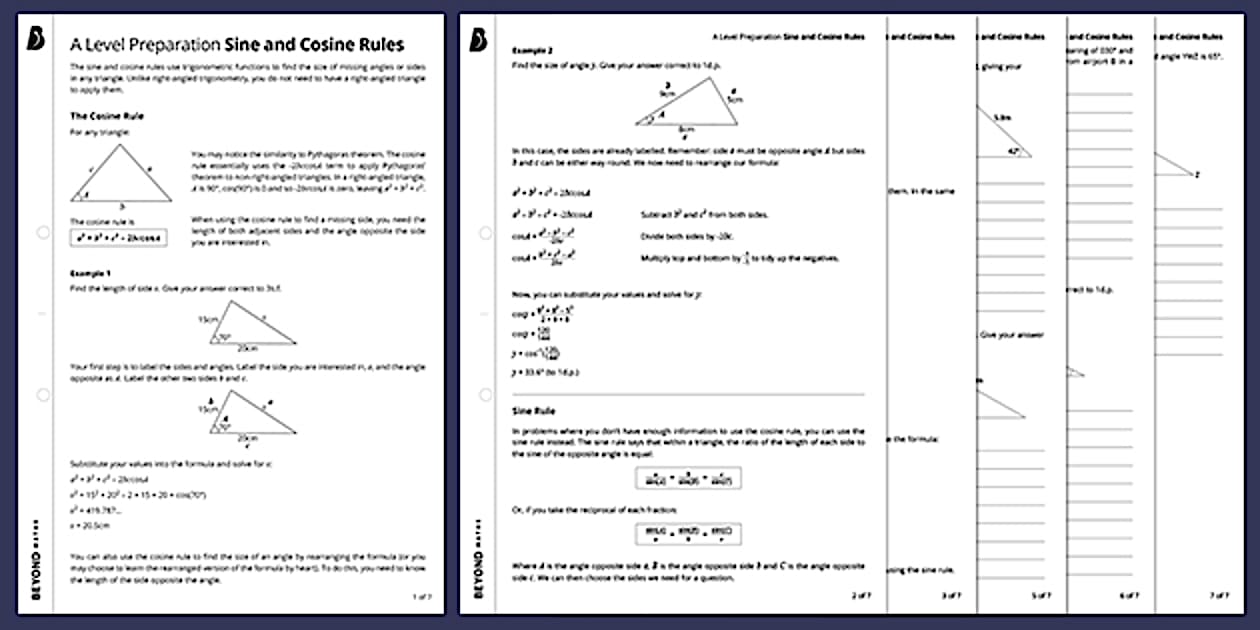 👉 A Level Maths Preparation: Sine & Cosine Rules | KS5 Maths