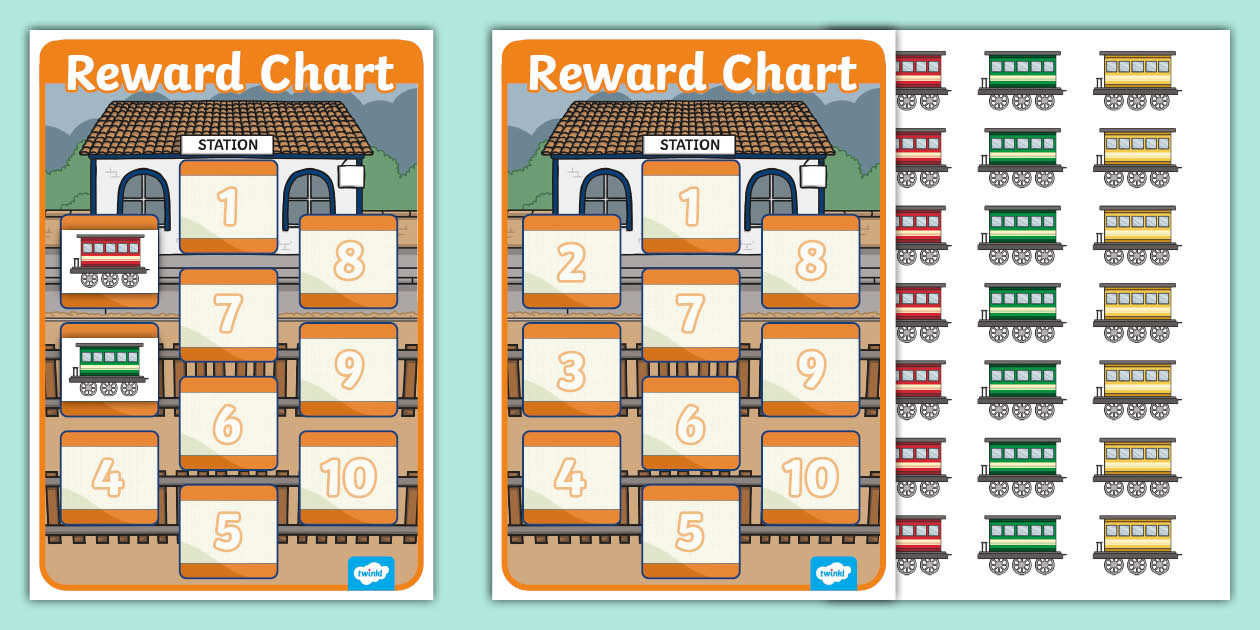 Train Themed Reward Chart Worksheet (teacher made) - Twinkl