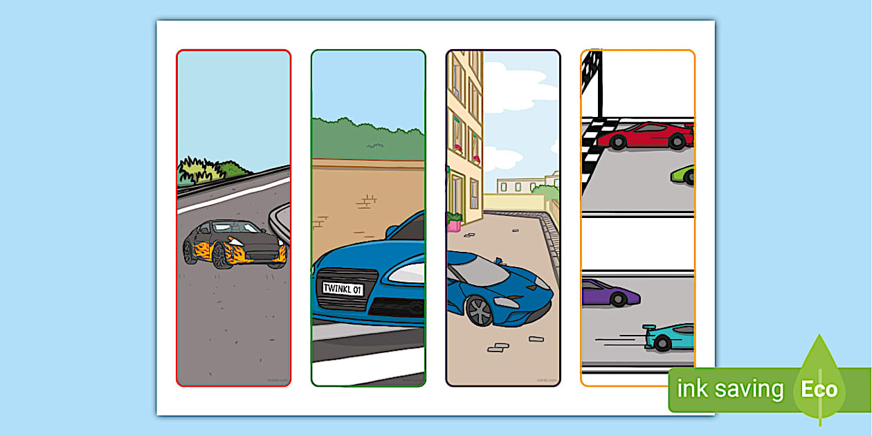 Printable Supercars Display Bookmarks (Teacher-Made)