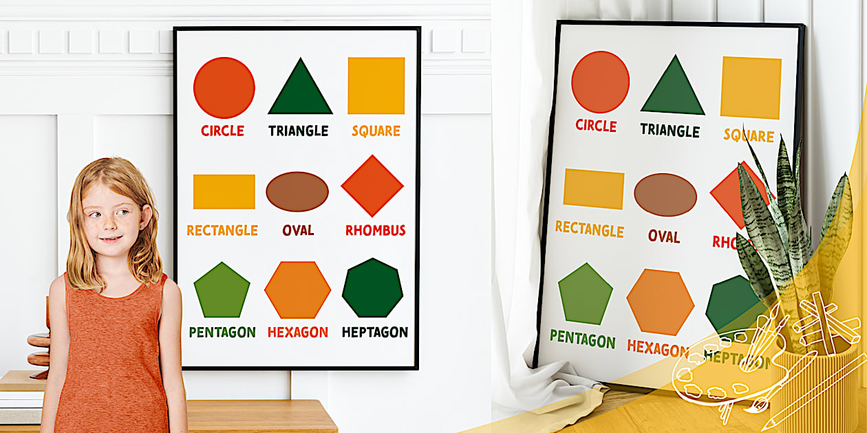 2D Shapes Safari Colours Poster | Twinkl Art Gallery