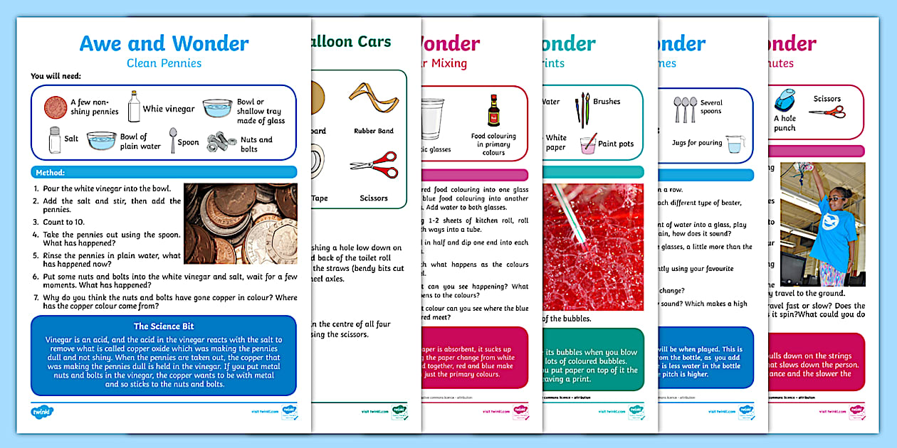 Home-Made Science Experiments - CfE Early Level - Twinkl