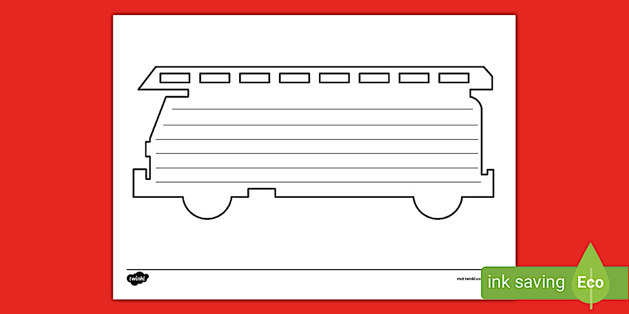 Fire Engine Writing Template (teacher made) - Twinkl
