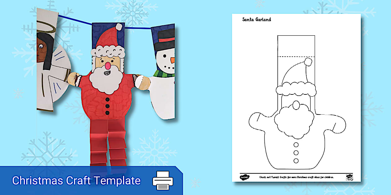 Santa Christmas Paper Chain Printable - Christmas Activities