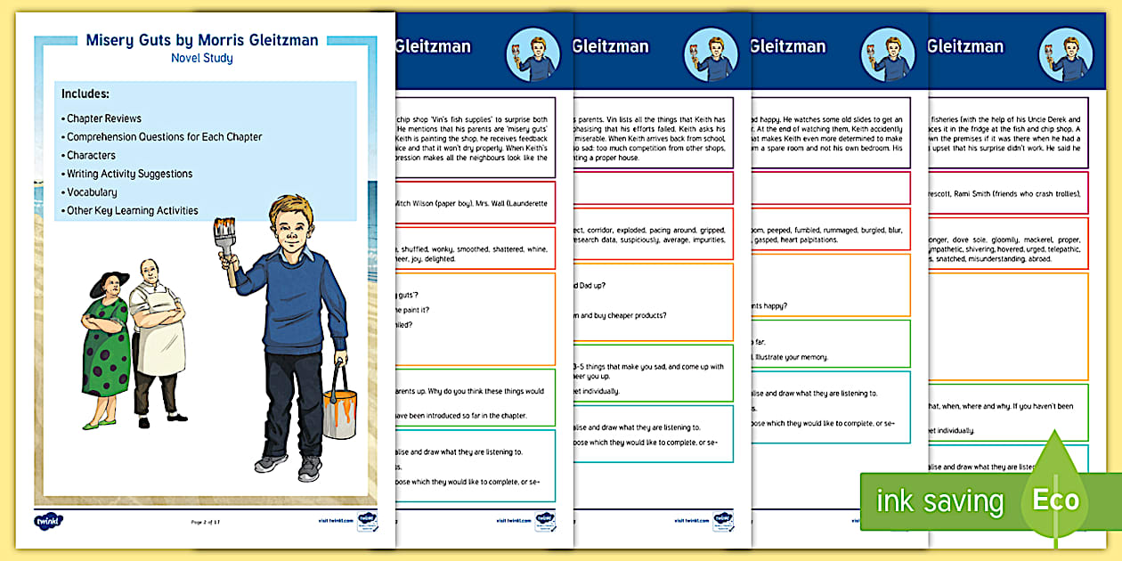 Misery Guts by Morris Gleitzman Chapter by Chapter Novel Studý