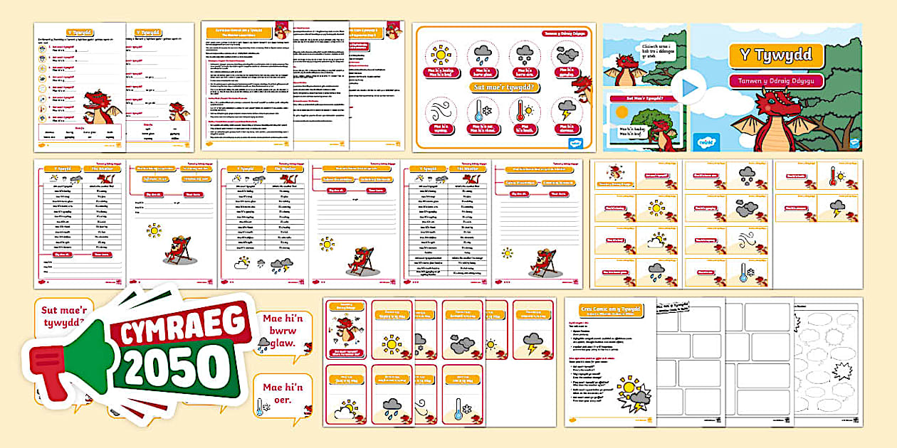 Learn Welsh: Pecyn Gwers y Tywydd / The Weather Lesson Pack