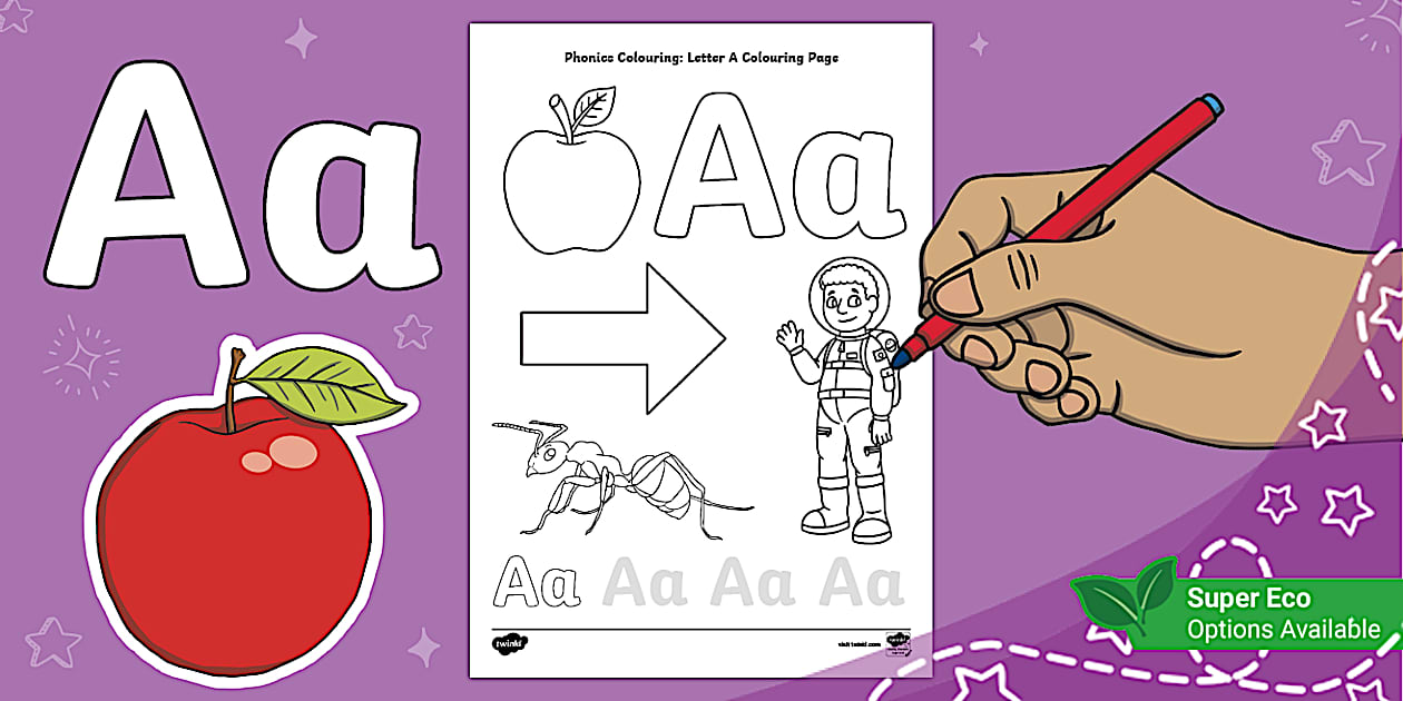 Letter A Phonics Colouring Sheet | Parents Resource