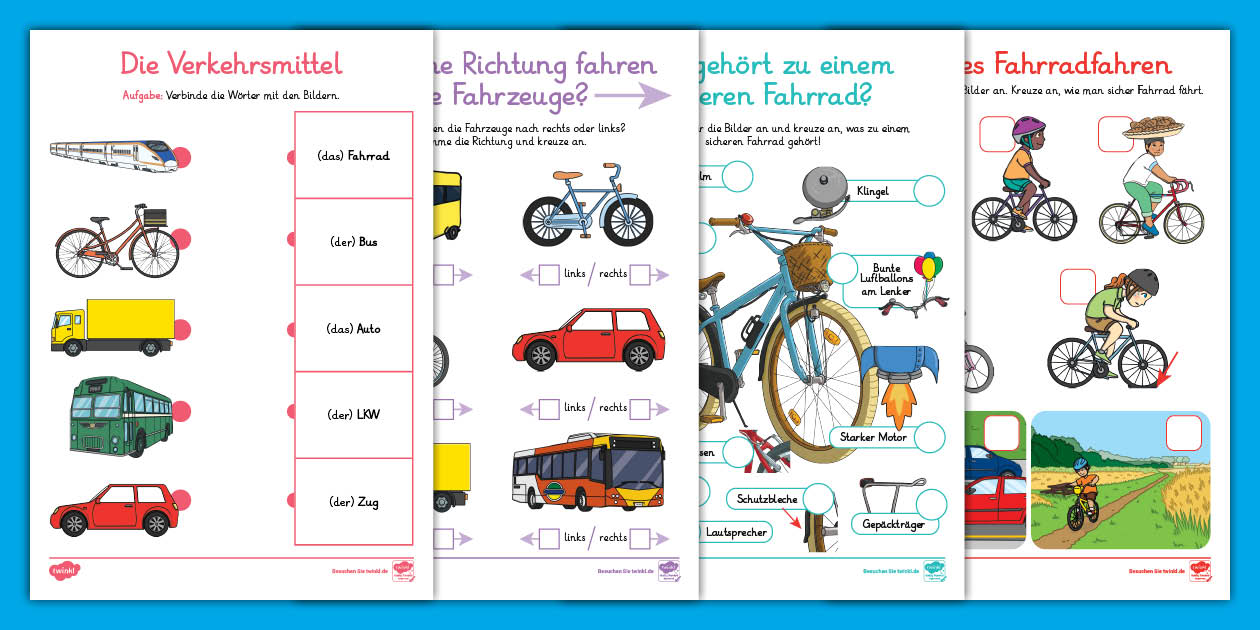 Verkehrserziehung Kindergarten Arbeitsbltter