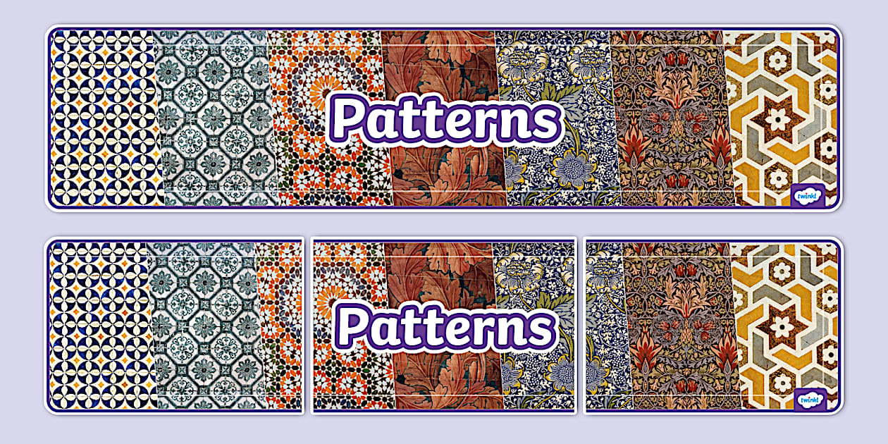 Patterns Photo Display Banner (Teacher-Made) - Twinkl